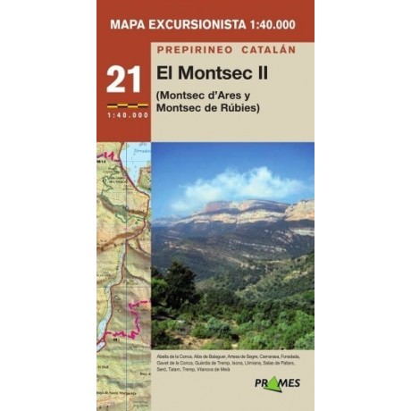 El Montsec II ( Montsec d' Ares y Montsec de Rúbies). Mapa ...